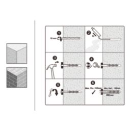 Easyfix Hex Long Expansion Frame Fixings 10mm x 200mm 12 Pack - Screwfix