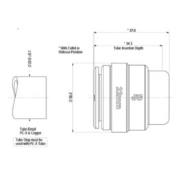 JG Speedfit Plastic Push-Fit Stop Ends 22mm 2 Pack - Screwfix