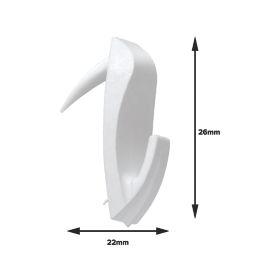 Cobra WallBiter Hammer-In Picture Hooks for Plasterboard & Wood White 4 ...