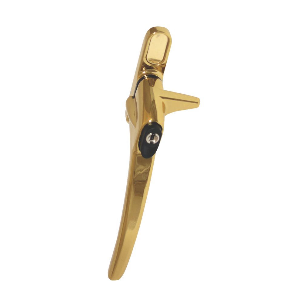 Fab & Fix Charisma Left-Handed Cockspur Window Handle Polished Gold ...