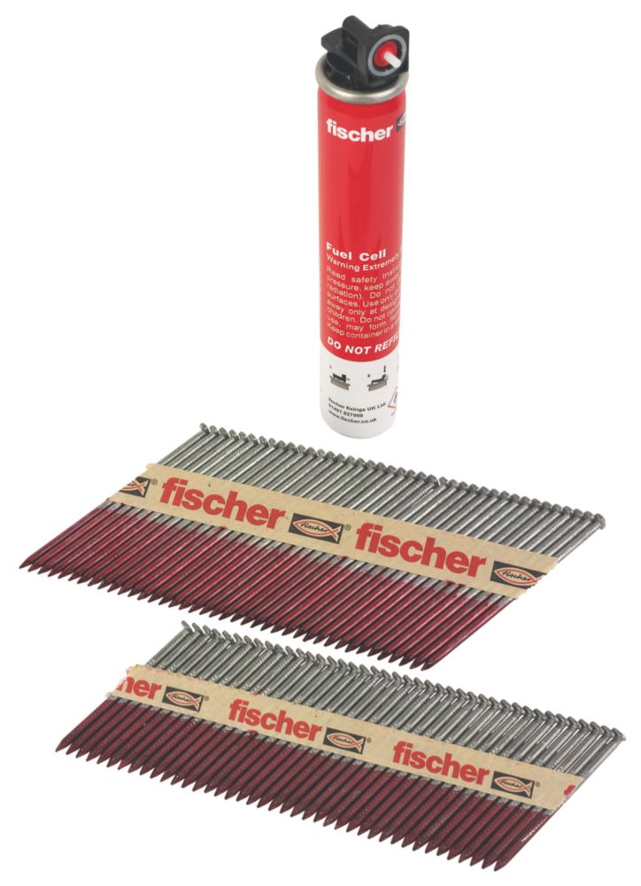 Fischer Galvanised Nail Fuel Pack 3.1mm x 90/75mm 1100 Pieces - Screwfix