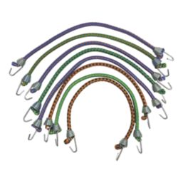 Smith & Locke Mini Bungee Cords 254mm x 4mm 8 Pack - Screwfix