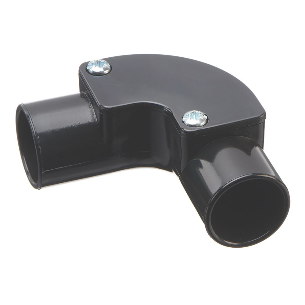 Deta TTE Black Inspection Elbow 20mm - Screwfix