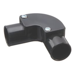 Deta TTE Black Inspection Elbow 20mm - Screwfix