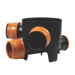 FloPlast Push-Fit 3-Inlet Adjustable Mini Access Chamber Base 300mm ...