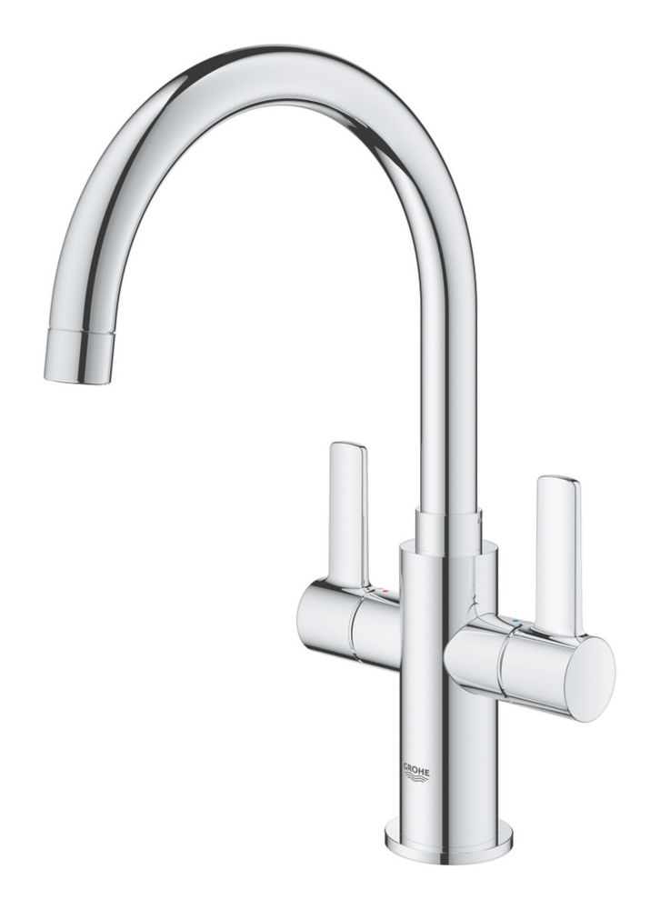 Refurb Grohe Start Twin Lever Mono Mixer Chrome - Screwfix
