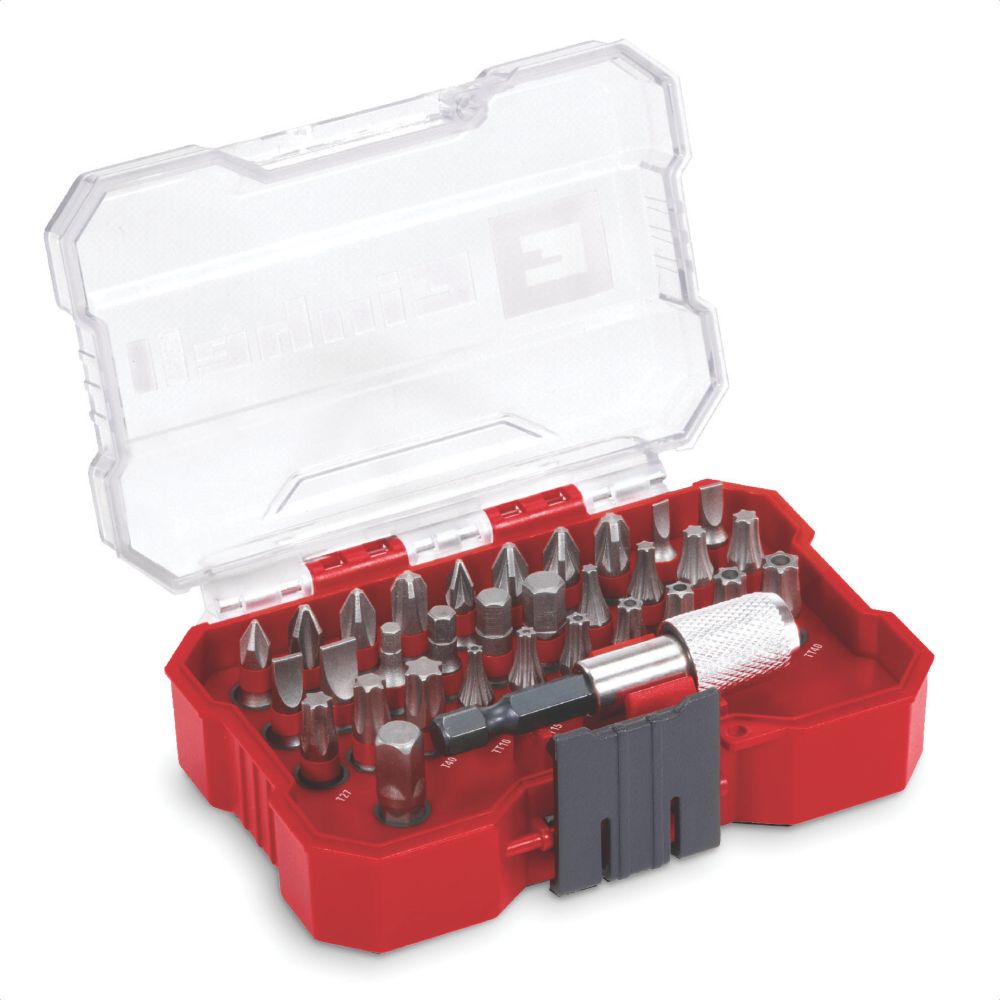 Einhell 1/4" Hex Shank Mixed Screwdriver Bit Set 32 Pieces - Screwfix