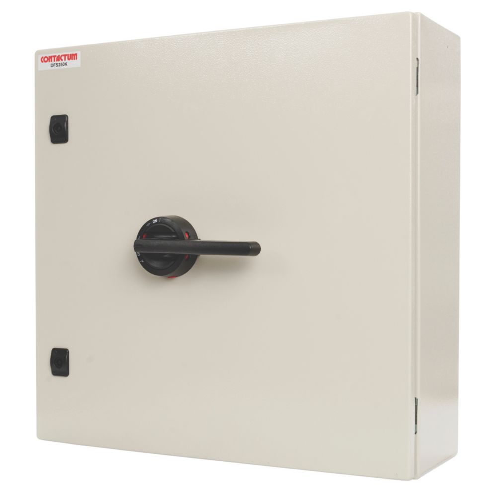 Contactum DFS250K 250A 3P+N+E Fused 3-Phase Enclosed Switch Fuse - Screwfix