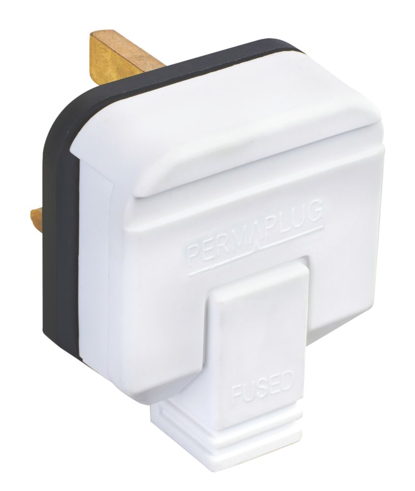 Masterplug Work Power 13A Fused Heavy Duty Plug White - Screwfix