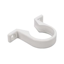 FloPlast Push-Fit Pipe Clips White 40mm 10 Pack - Screwfix
