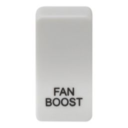 Knightsbridge 'FAN BOOST' Switch Cover White - Screwfix