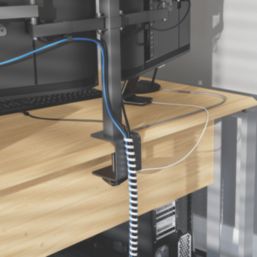 D-Line 10-40mm White Cable Tidy Wrap 2.5m - Screwfix