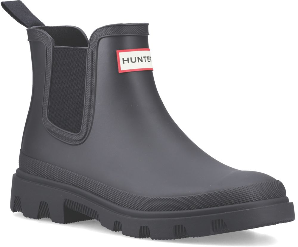 Hunter Downpour Chelsea Size 6 Black Non Safety Wellies - Screwfix
