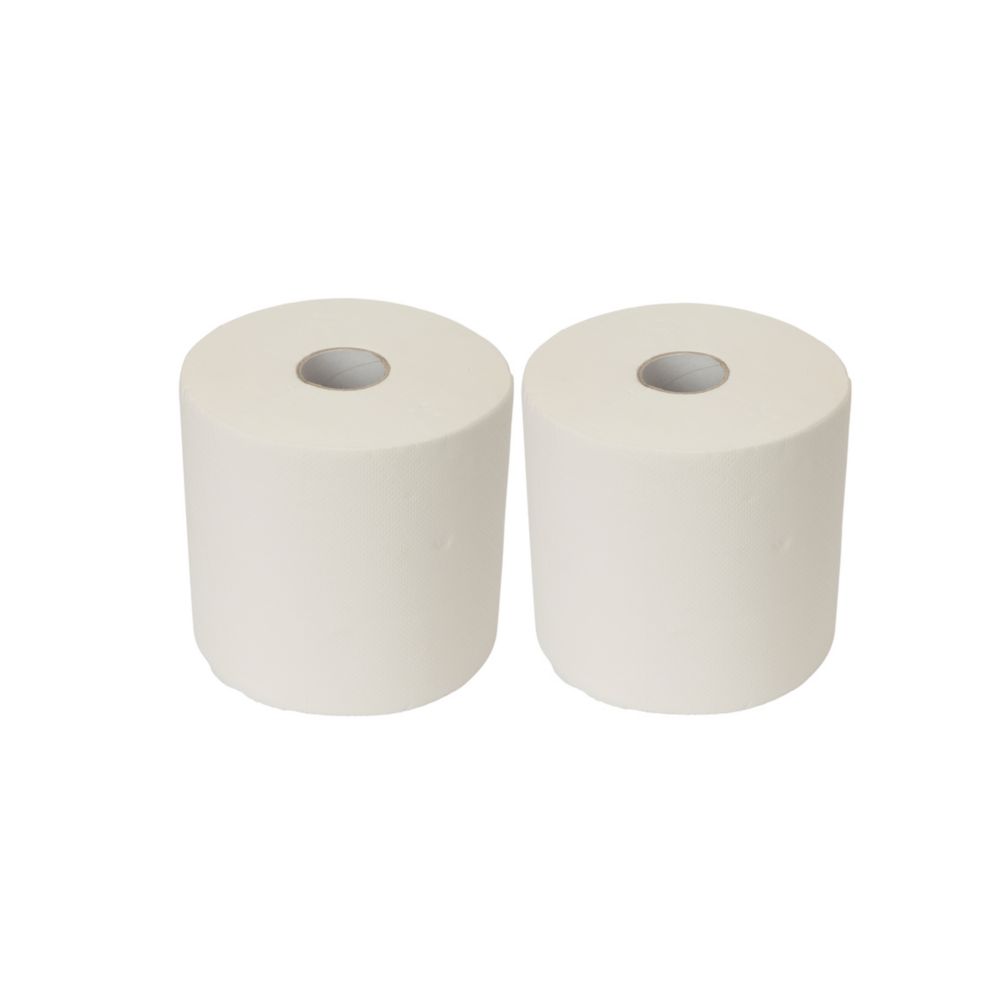 Essentials Paper Rolls White 2-Ply 185mm x 105m 2 Pack - Screwfix