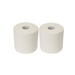 Essentials Paper Rolls White 2-Ply 185mm x 105m 2 Pack - Screwfix