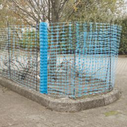 Essentials Barrier Fencing Blue 50m - Screwfix