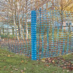 Essentials Barrier Fencing Blue 50m - Screwfix