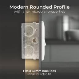 British General 13A Switched Fused Spur White - Screwfix