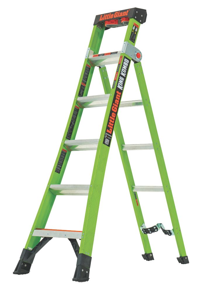Little Giant King Kombo Fibreglass 3m Combination Ladder - Screwfix