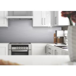 Splashwall Silver Matt MDF Splashback 2440mm x 1220mm x 9mm - Screwfix