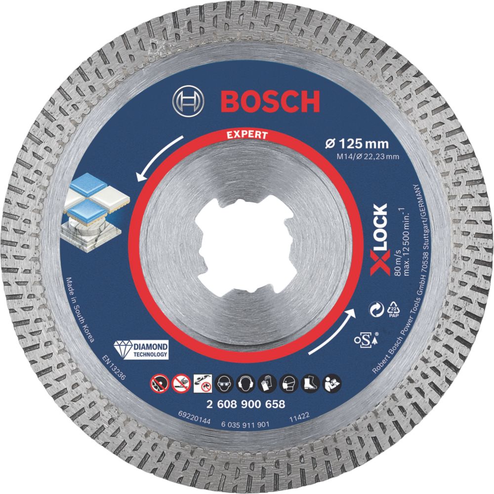 Bosch Expert Hard Ceramic Tile X-Lock Porcelain Diamond Cutting Disc ...