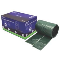 L-PRO Green Garden Refuse Sacks in Dispenser Box 120Ltr 50 Pack - Screwfix