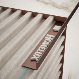 Homelux 9mm Straight Aluminium Tile Trim Copper 2.5m - Screwfix
