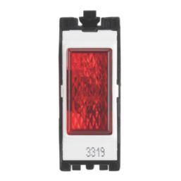 Contactum Red Neon Power Indicator with White Inserts 230V - Screwfix