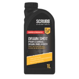 Scrubb Drain Shot High Strength Drain Unblocker 1Ltr - Screwfix
