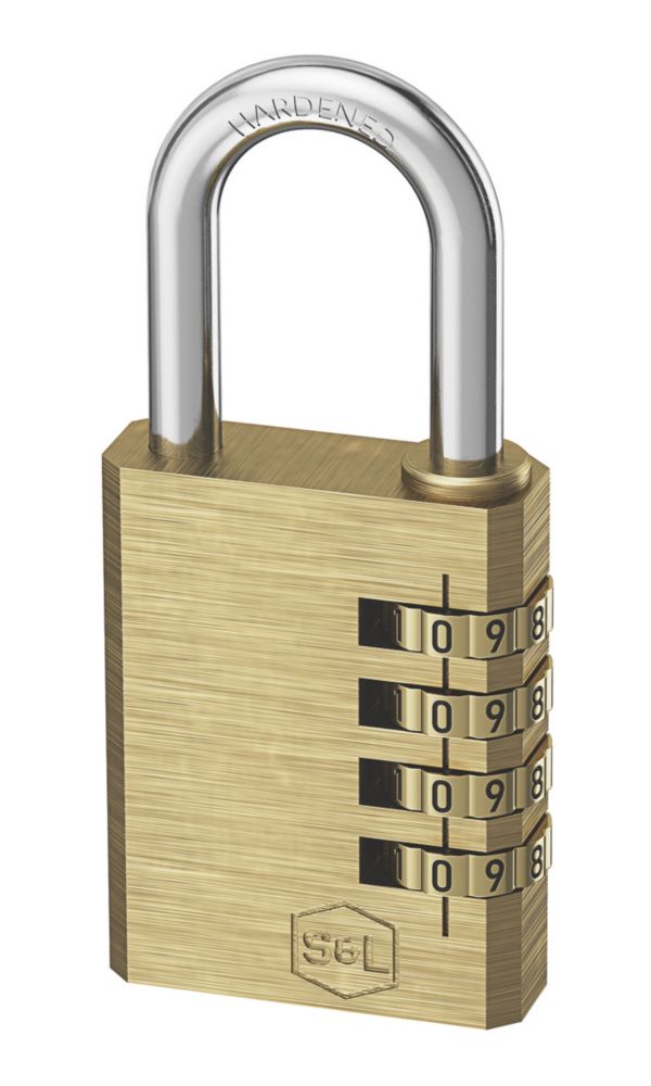 Smith Locke Closed Shackle Combination Padlock Brass 50mm