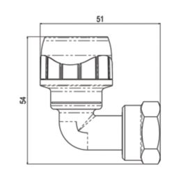 PolyPlumb Enhanced Plastic Push-Fit Angled Tap Connector 15mm x 1/2 ...