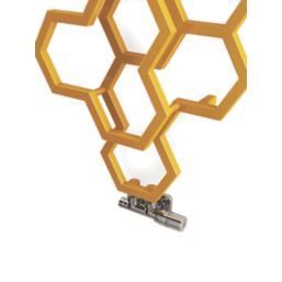 Terma Hex 1200mm x 486mm 1180BTU Mustard Vertical Designer Radiator ...
