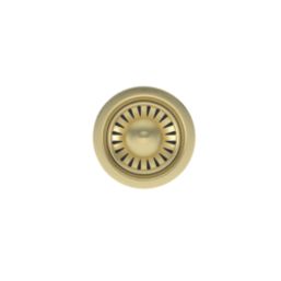 ETAL Sink Strainer Waste Brushed Brass 90mm - Screwfix