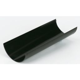 FloPlast uPVC Half Round Gutter Black 112mm x 3m 6 Pack - Screwfix
