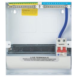 Lewden PRO 11-Module 8-Way Part-Populated Main Switch Consumer Unit ...