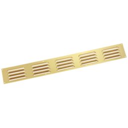 Map Vent Fixed Louvre Vent Gold 466 x 51mm - Screwfix