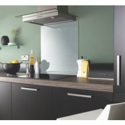 Splashback Silver Metallic Self-Adhesive Splashback 600mm x 750mm x 6mm ...