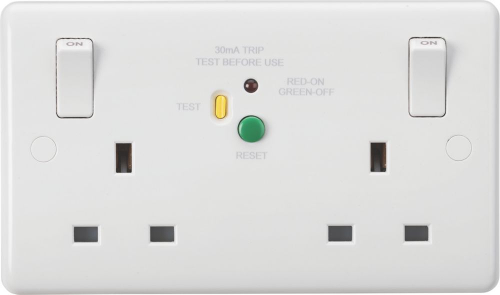 Knightsbridge Curved Edge 13A 2-Gang DP Switched Passive Type A RCD ... Knightsbridge Curved Edge 13A 2-Gang DP Switched Passive Type A RCD ...