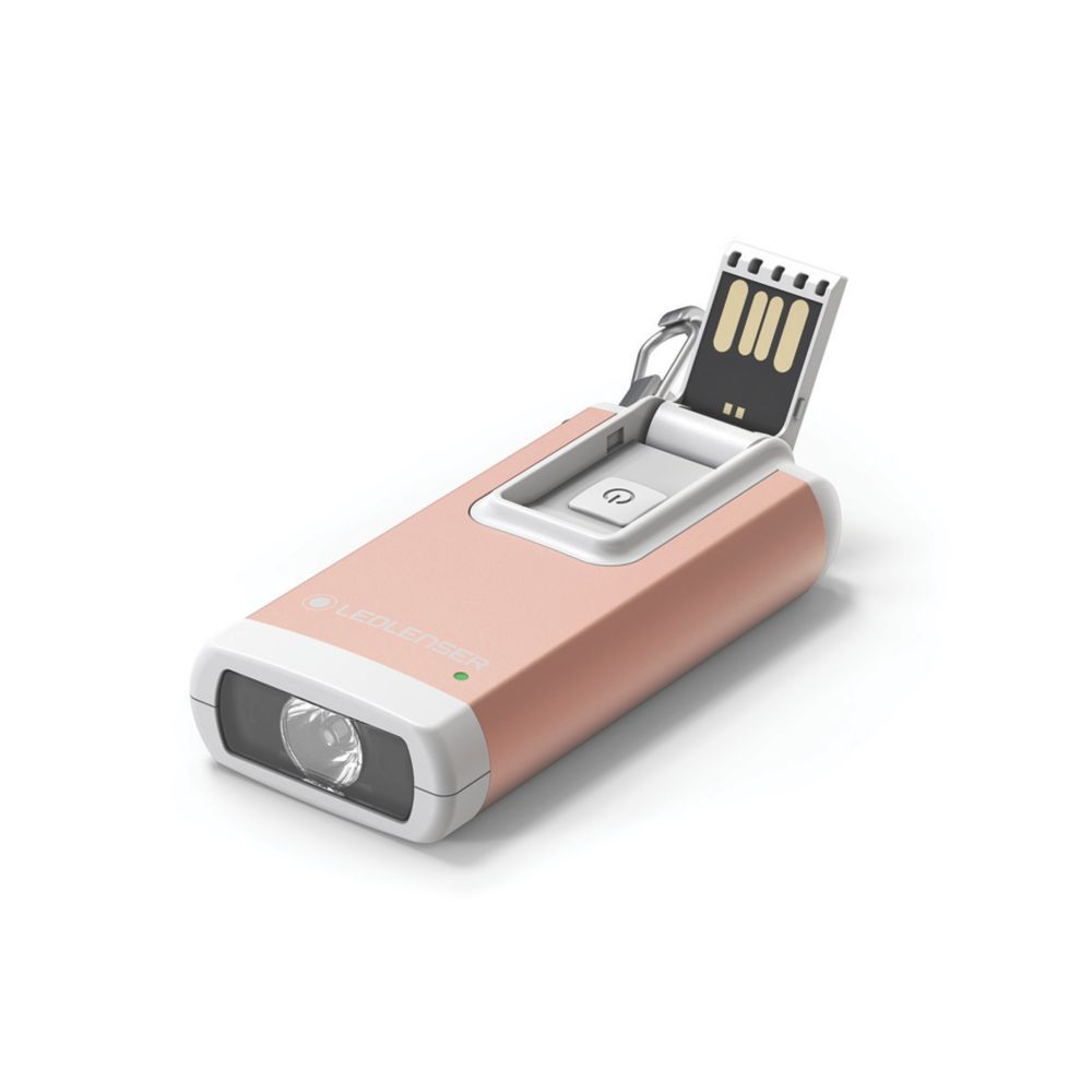 LEDlenser K6R Rechargeable LED Keyring Torch Rose Gold 400lm - Screwfix