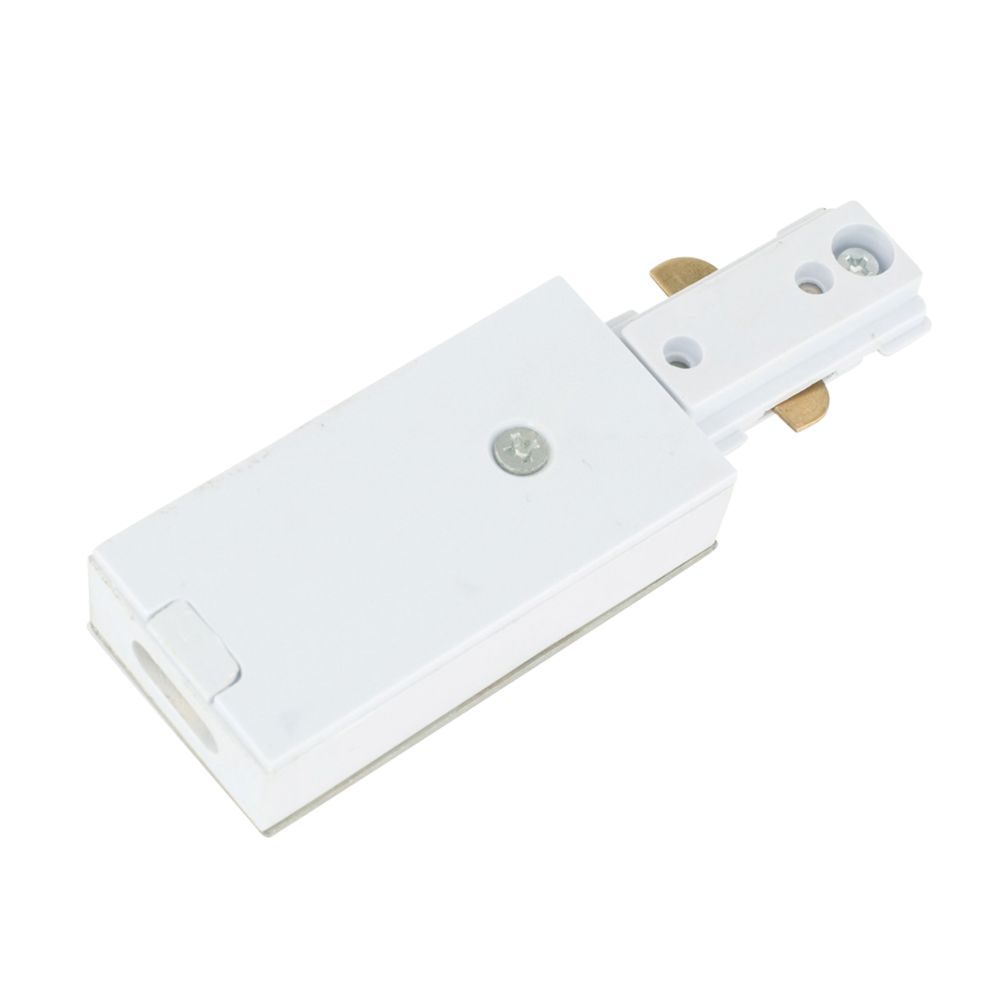 Saxby 1-Circuit Track Lighting Live End Gloss White - Screwfix