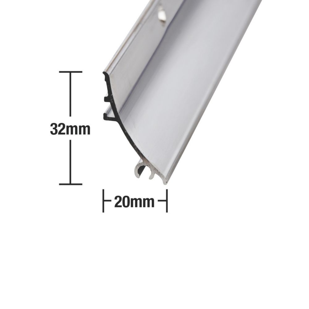 Stormguard Rain Deflector Polished Aluminium 0.84m - Screwfix