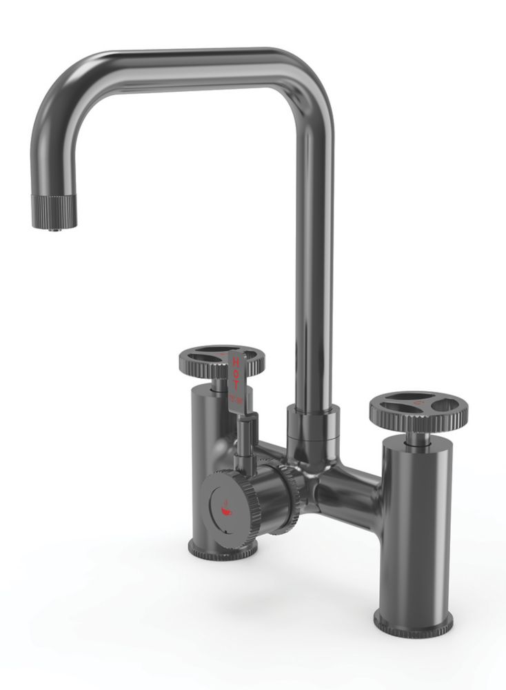 ETAL Industrial Bridge 3-in-1 Boiling Water Kitchen Tap Matt Black ...