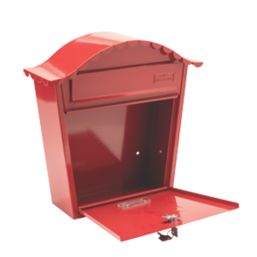 Burg-Wachter Classic Post Box Red Powder-Coated - Screwfix