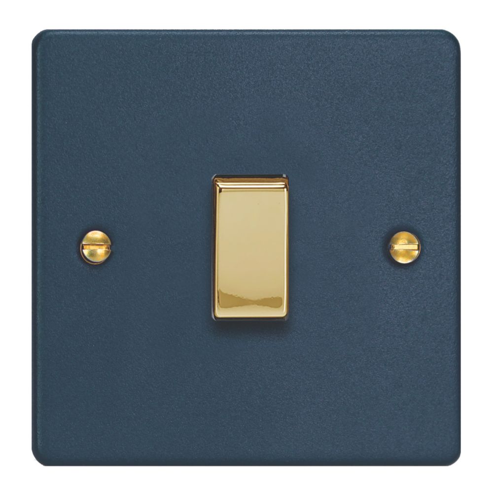 Varilight 10A 1-Gang 2-Way Light Switch Midnight Blue with Colour ...