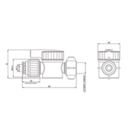 Flomasta Straight Service Tap Valve 15mm x 1/2" - Screwfix