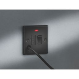Knightsbridge 13A Switched Fused Spur & Flex Outlet with Neon Matt ...