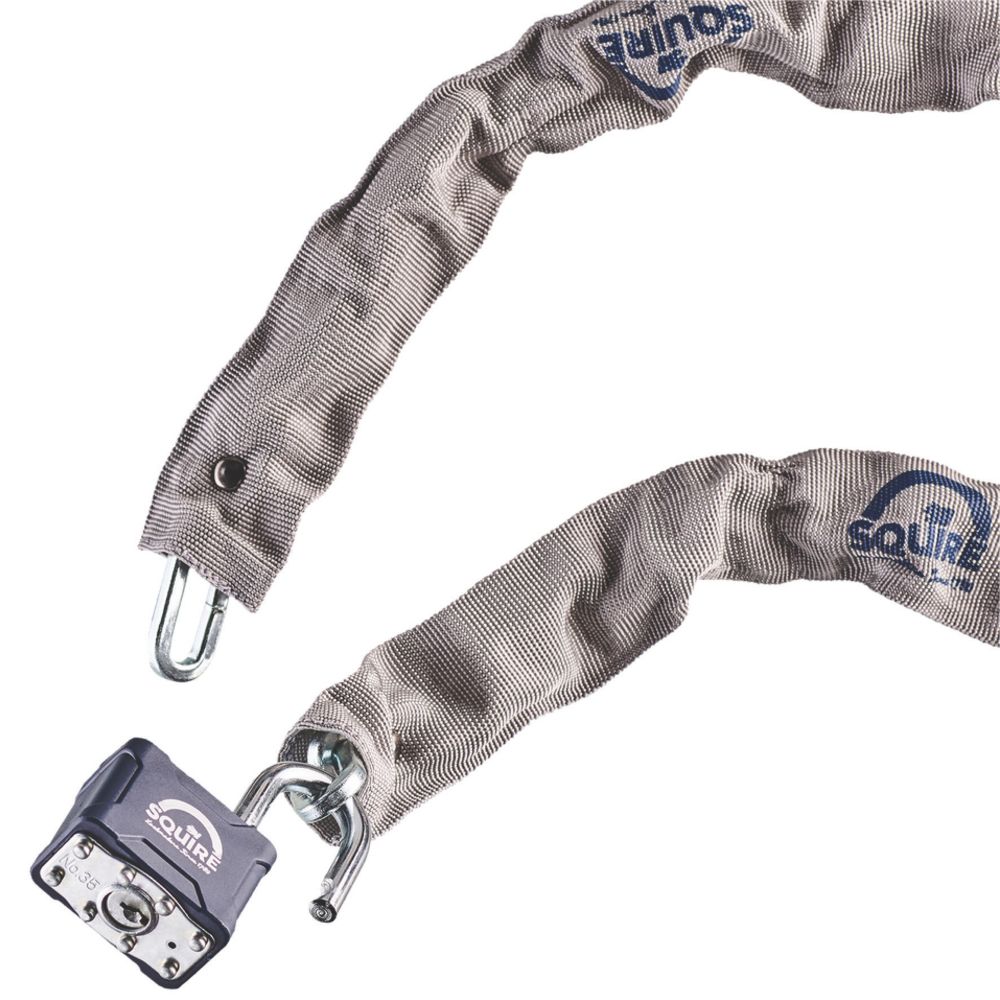 Squire Hardened Steel Padlock & Chain Set 900mm x 5mm - Screwfix