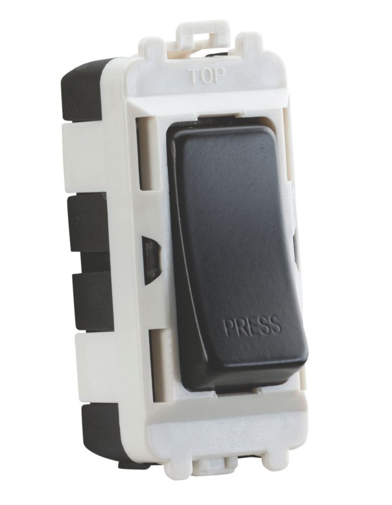 Knightsbridge 20AX 2-Way Grid Retractive Switch Module 'Press' Matt ...