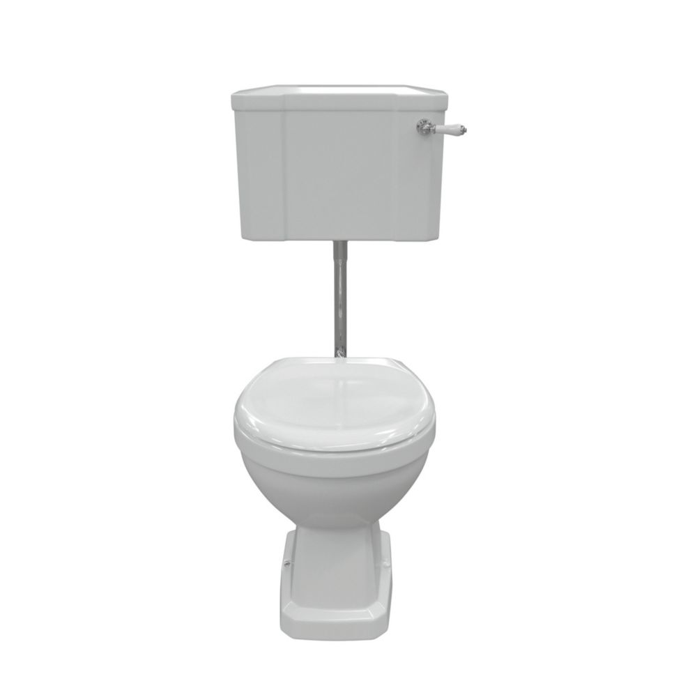 Traditional Soft-Close Low-Level Toilet & Seat Dual-Flush 6Ltr - Screwfix