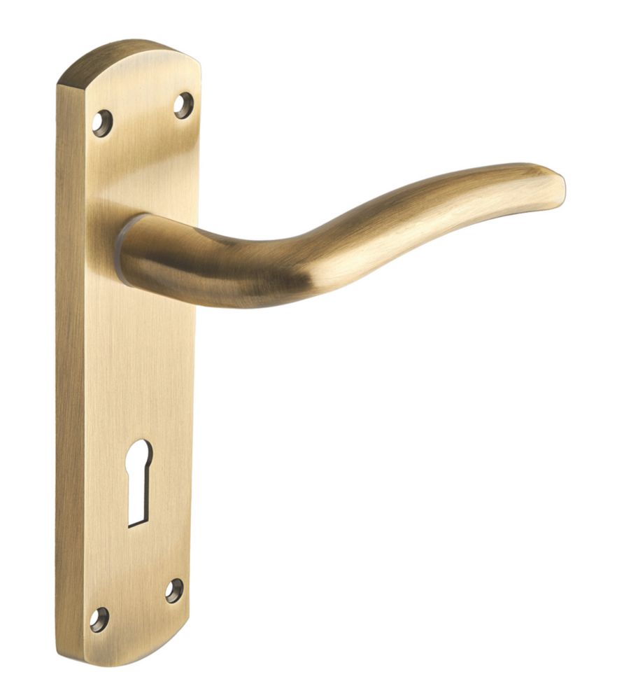 Designer Levers Goodrich Fire Rated Lever Lock Door Handle Pair Antique ...